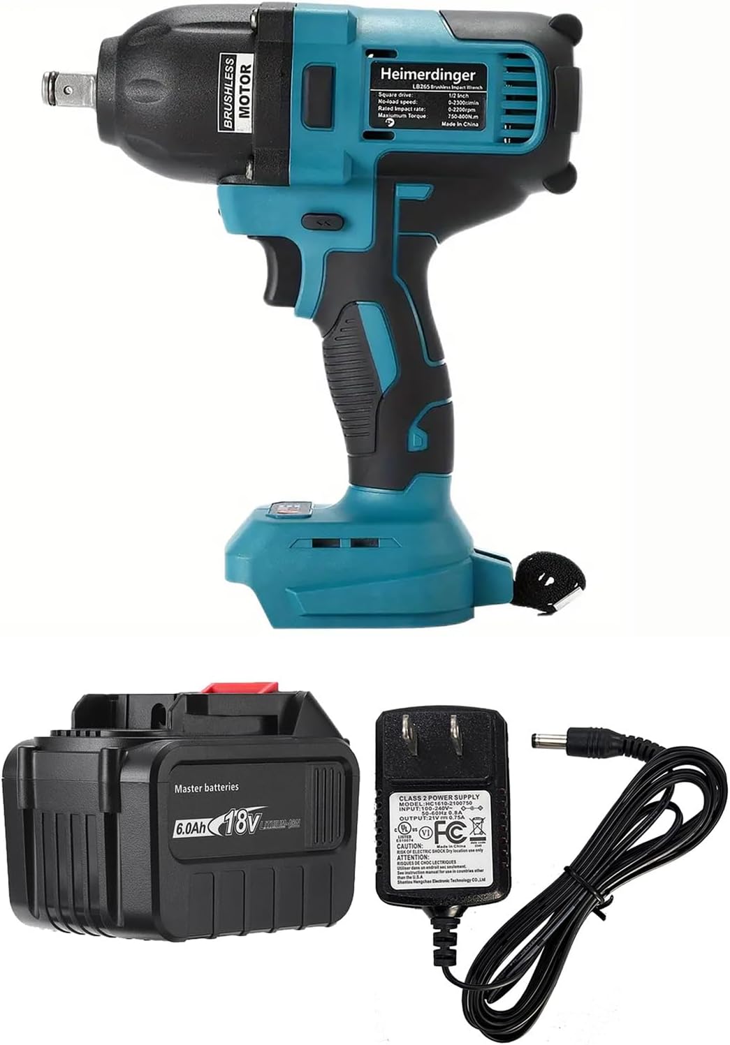 Heimerdinger 1/2 inch Cordless Impact Wrench,580 Ft-lbs (800N. m ...