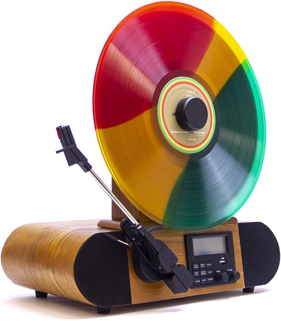Amazon.com: Fuse Vert Vertical Vinyl Record Player with Bluetooth, FM ...