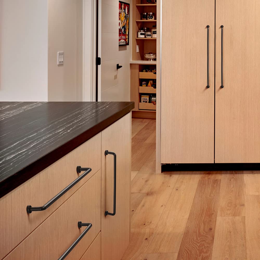 Aerdeco 10 Pack Black And Gold Knurled Cabinet Pulls 5 Inch(128) Hole ...