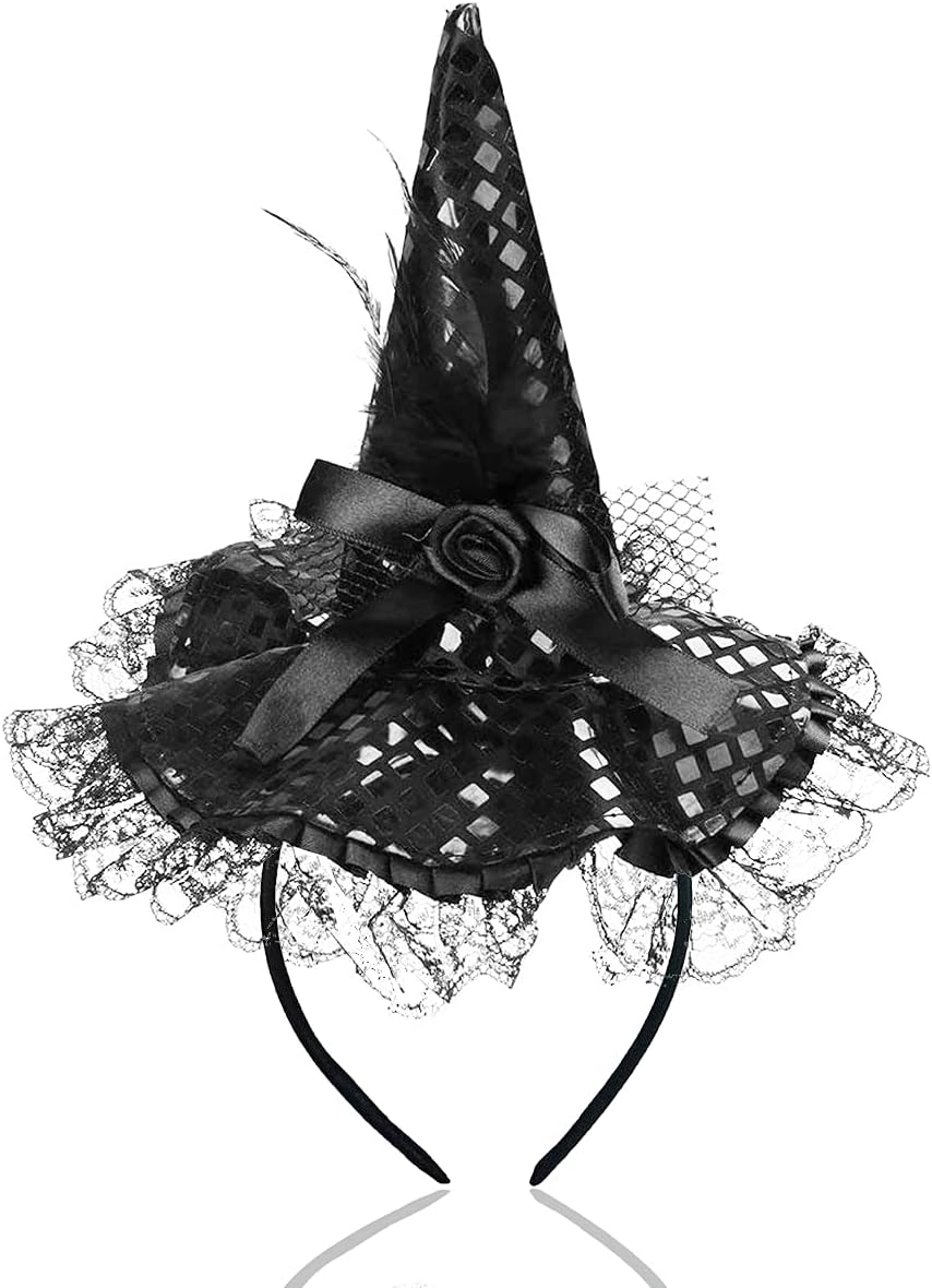 Amazon.com: Witch Hat Headband for Women – Black Witch Headband ...