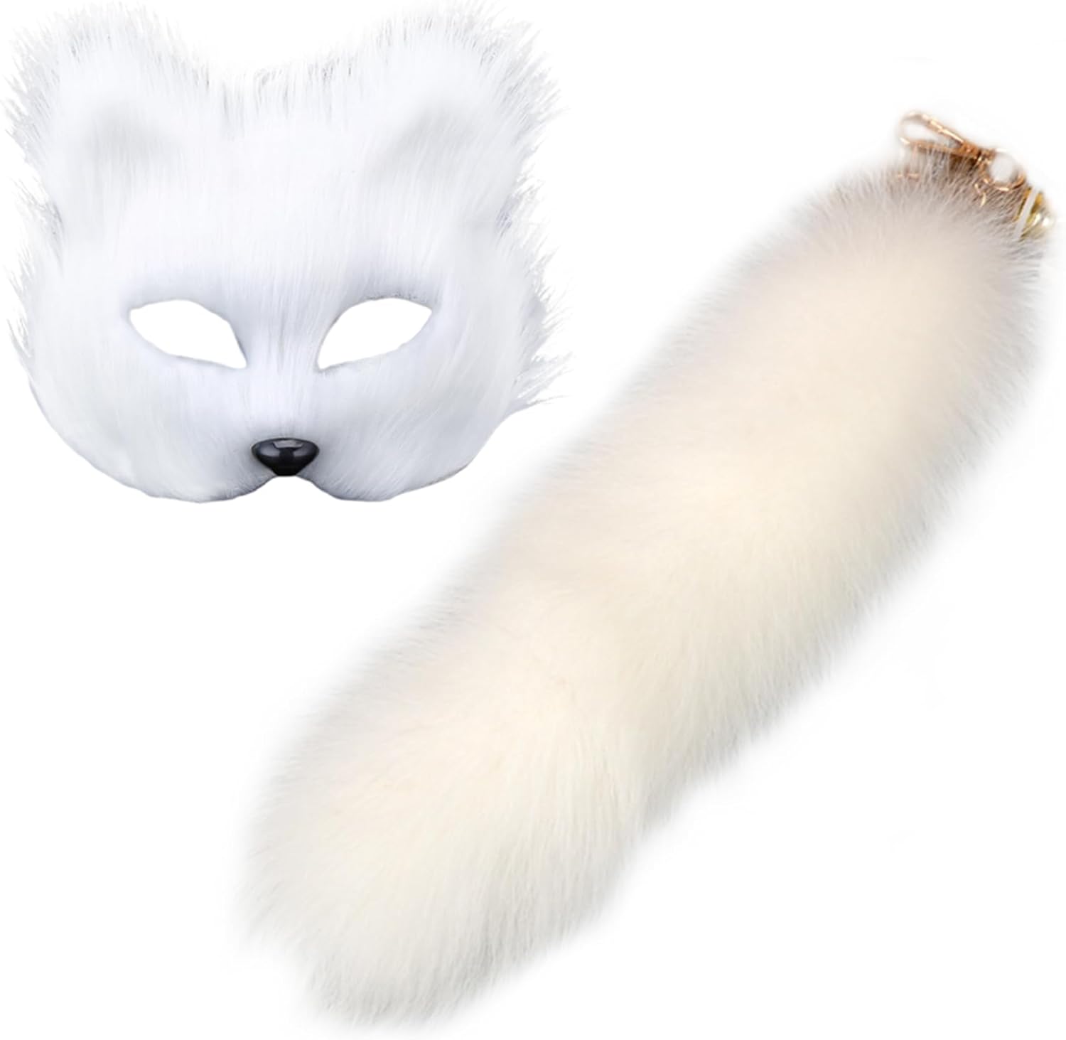 Fox Mask and Tail Realistic Furry Costume Decorative Therian Stuff ...