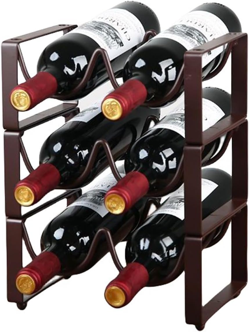 Amazon.com: Zyqixluk Iron Stacking Wine Rack Freestanding Countertop ...