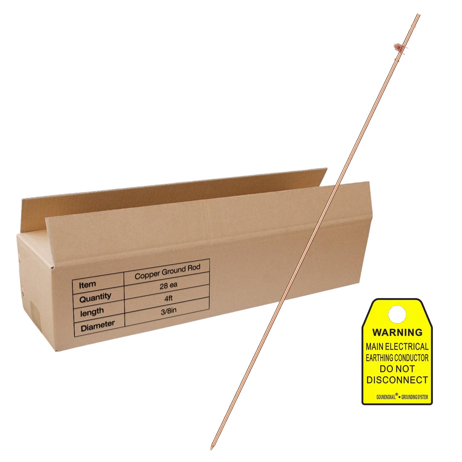 Snapklik.com : 28 Pcs 4FT Grounding Rod