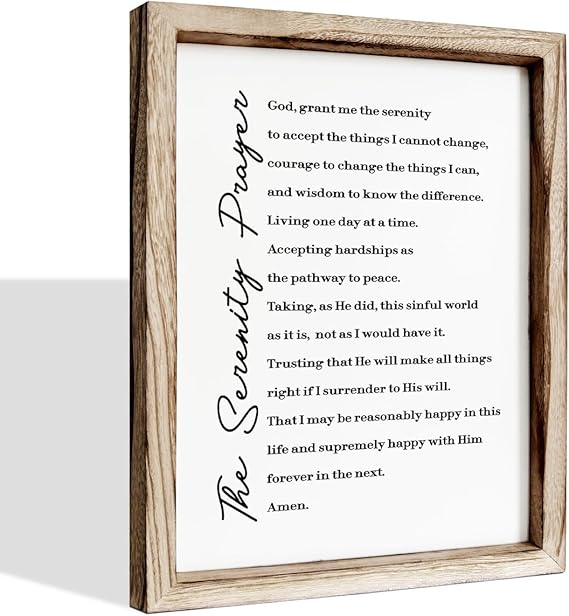 Amazon.com: Serenity Prayer Sign, Full Serenity Prayer Sign, Serenity ...