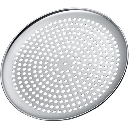 Amazon.com: Zerodeko Stainless steel Pizza Pan Round Perforated Pizza ...