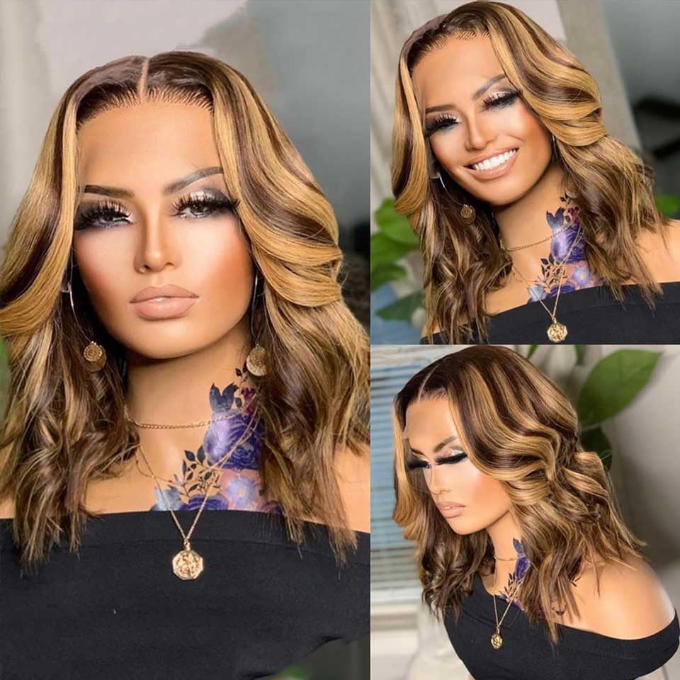 Amazon.com : Nicy 13X6 HD Transparent Lace Front Wig Human Hair Pre ...