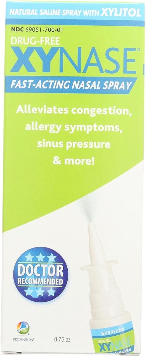 Amazon.com: Xynase® Natural Saline Nasal Spray with Xylitol (0.75 fl oz ...