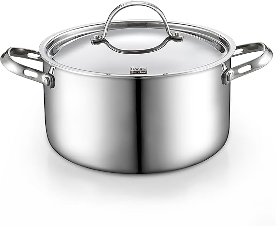 Amazon.com: Cooks Standard Multi-Ply Clad Stainless Steel Stock Pot, 6 ...