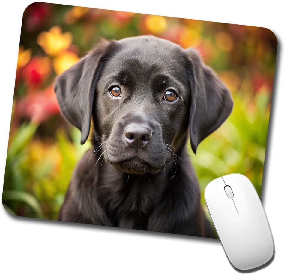 Amazon.com: Black Labrador Retriever Dog Puppy Photo Low Profile Mouse ...