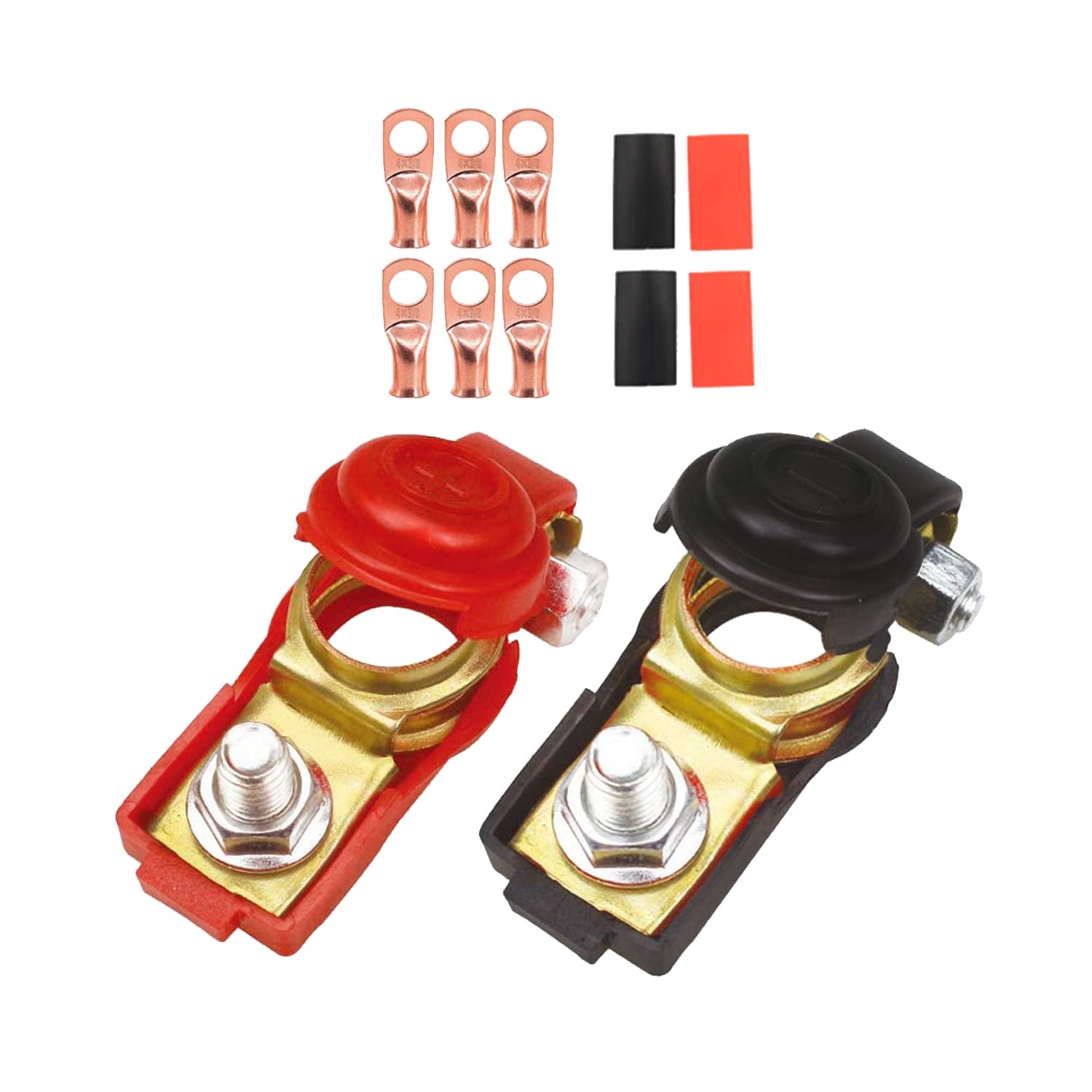 1 Pair Battery Terminals, Negative and Positive Car Battery Cable ...