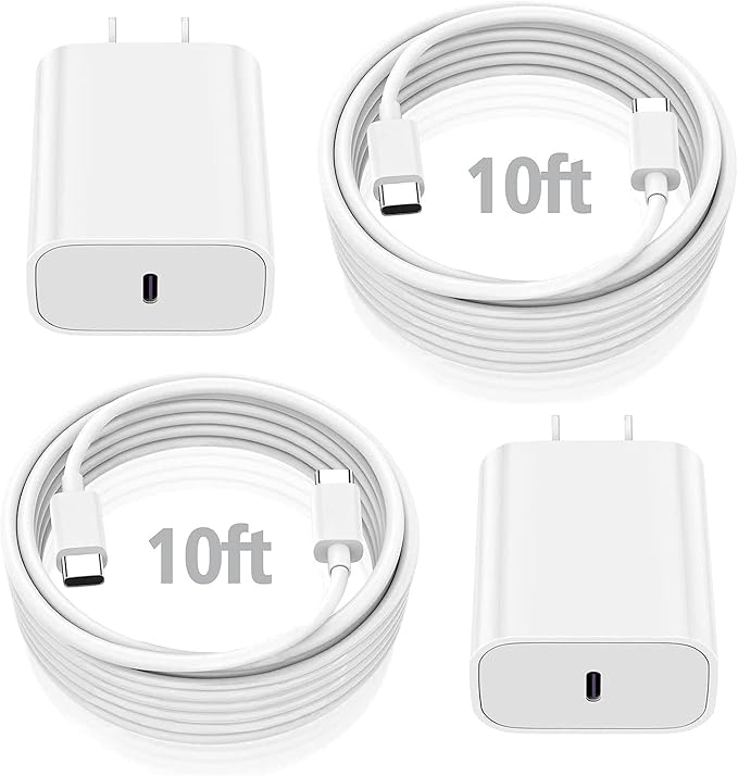 Amazon.com: 10FT iPad Charger Cord, 20W USB C Fast Charger with Long ...