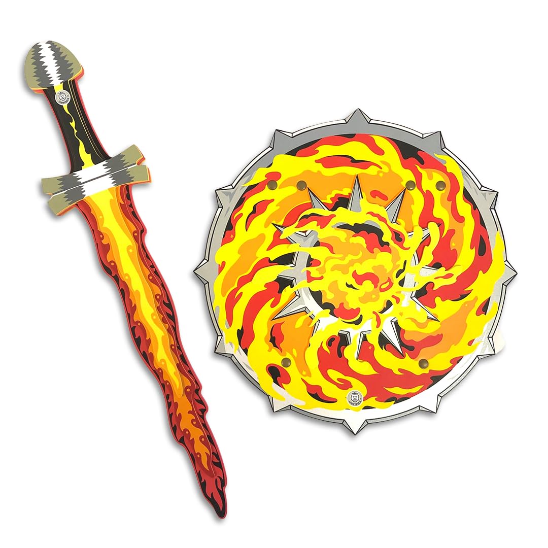 Foam Viking Sword Minecraft Sword Liontouch - Fantasy Fire Flame Set ...