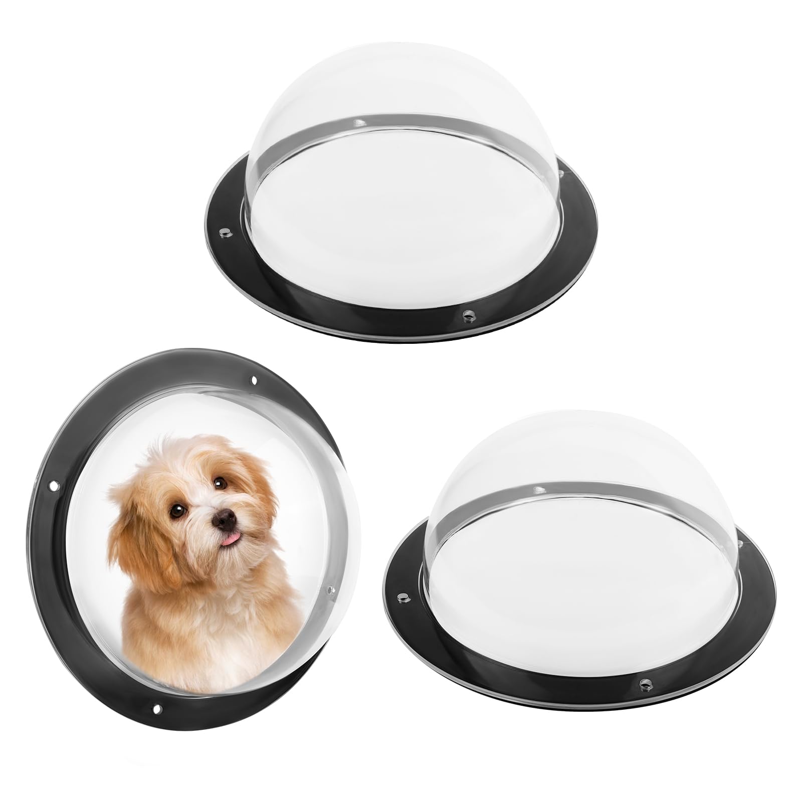 Snapklik.com : 2 Pack Dog Fence 12.2inch Clear View Dome Pet Peek ...
