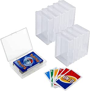 PMELCXD Playing Card case Plastic 8Pcs Playing Card Deck Box ...