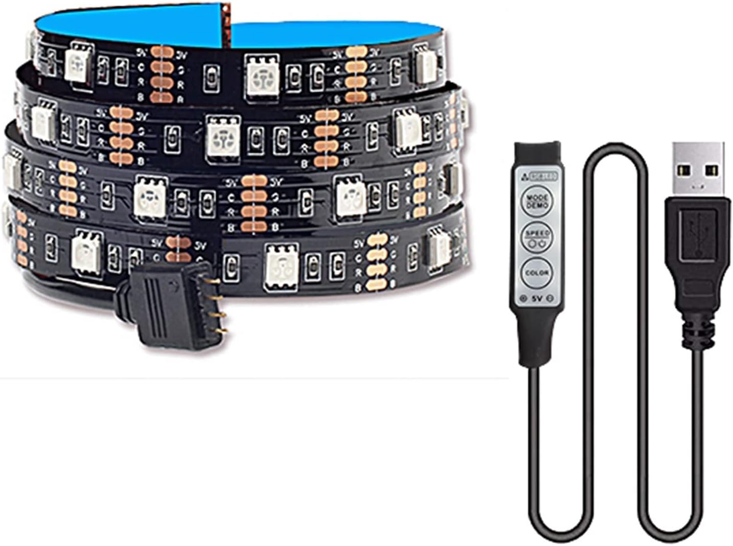 Amazon.com: MYLPDZSW HHF LED Strips 5M RGB LED Strip USB 5050 Infrared ...