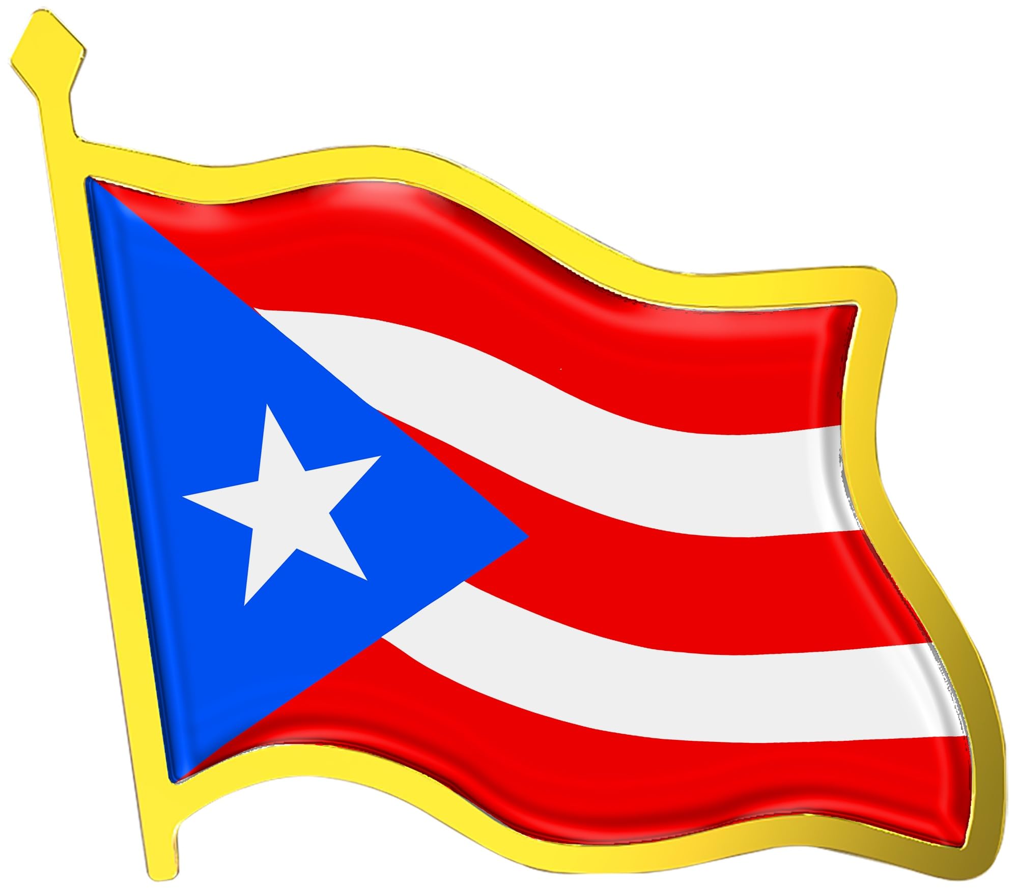 Amazon.com: Puerto Rico Flag Lapel Pin - Enamel Metal National Badge ...