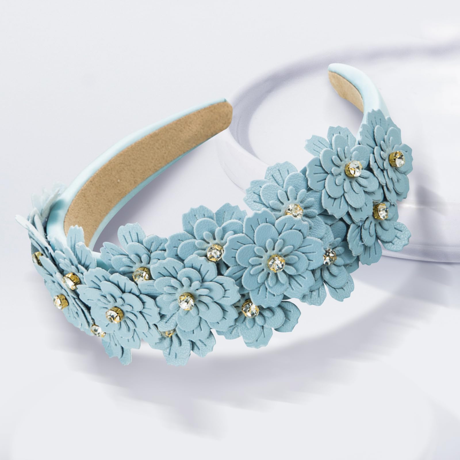 Amazon.com : YFKEJI Flower Headband for Women Glass Diamonds Headbands ...