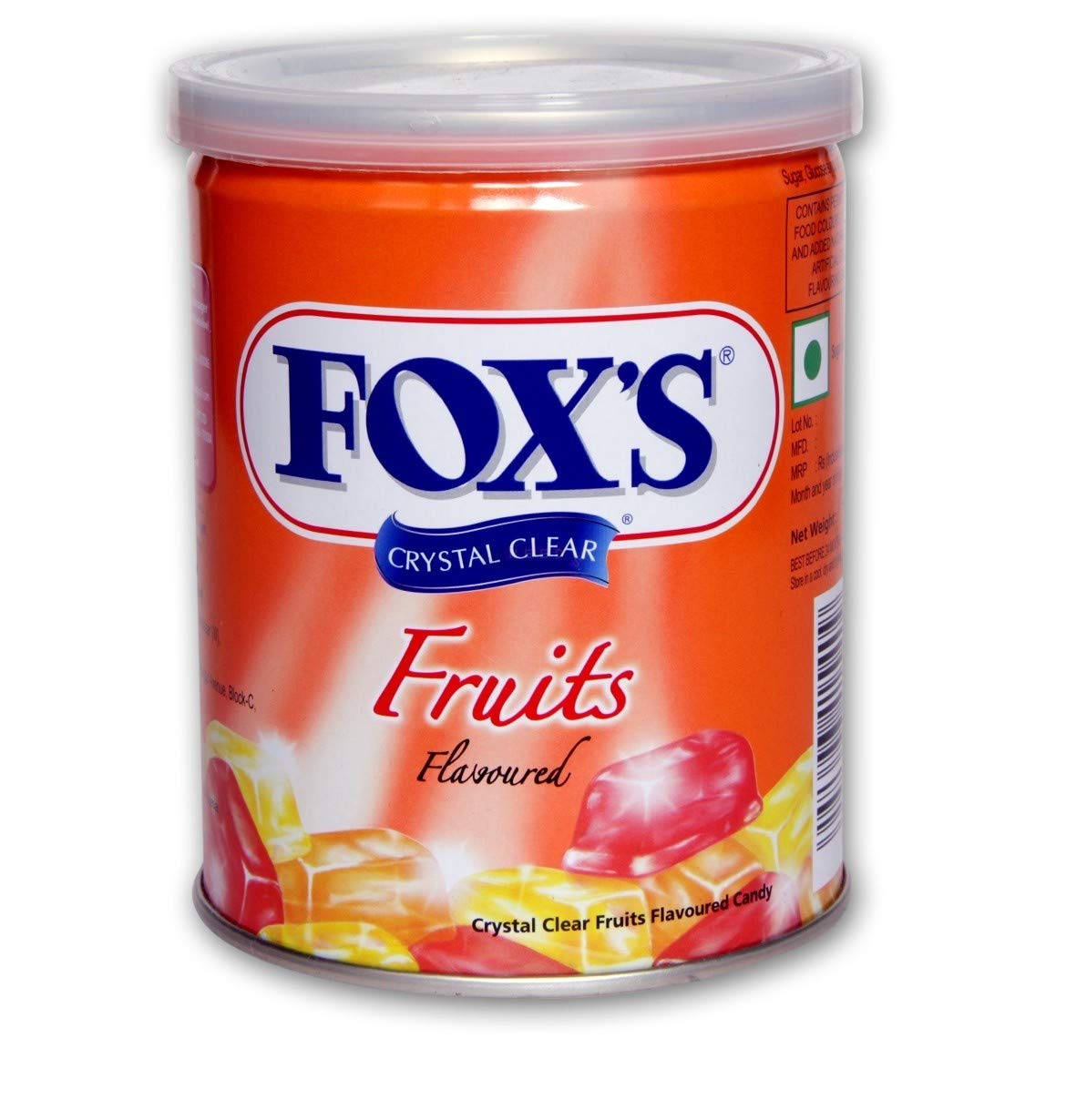 jai jinendra Fox's Crystal Clear Fruits Flavoured Candy Tin, 180 g ...