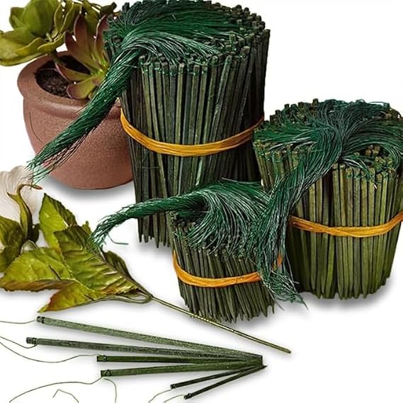 Amazon.com: Yellow Brick Road 2 1/2" Green Wired Florist Picks -1 ...