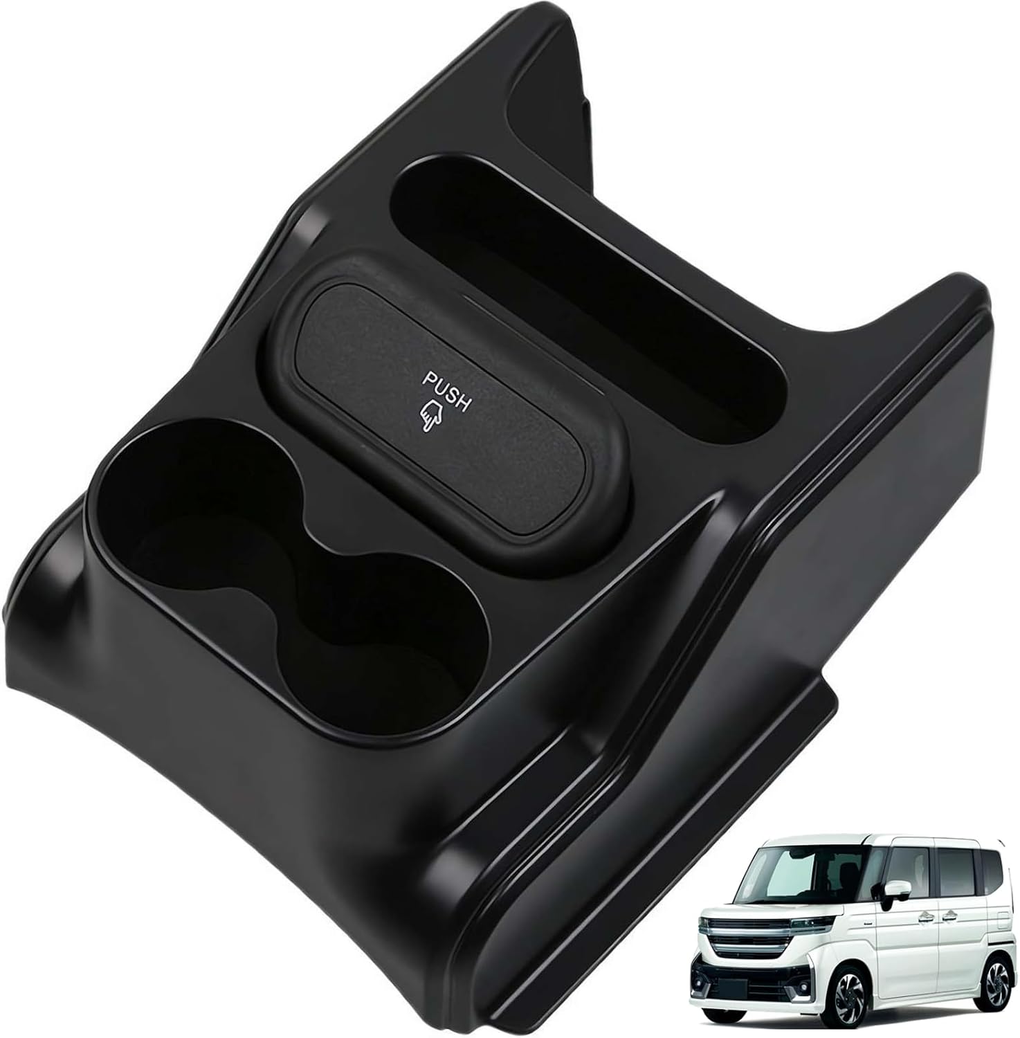 Amazon | FOR スペーシアカスタム スペーシ ギア M-K53S オシャレ ドレスアップ 整理整頓 内装 アクセサリー 増設カップホルダー付きコンソールボックスボン コンソール収納 ...