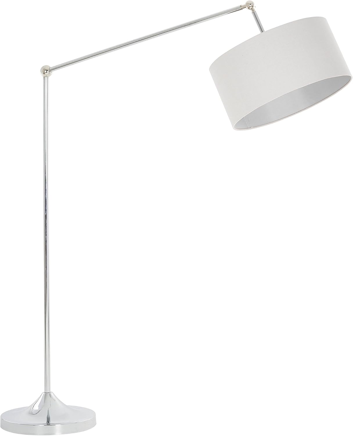 Catalina Lighting 20603-000 Levi Chrome Floor Lamp with Grey Drum Shade ...
