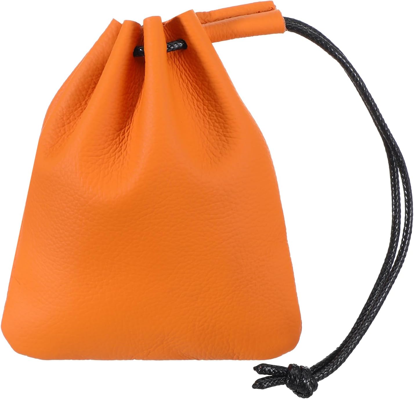 Amazon.com: HJZHII Drawstring Cowhide Bag, Leather Storage Bags Small ...