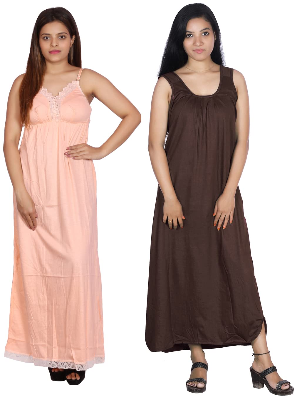 Buy Rylie Womens Hosiery Cotton Full Length Camisole, Long Inner wear ...