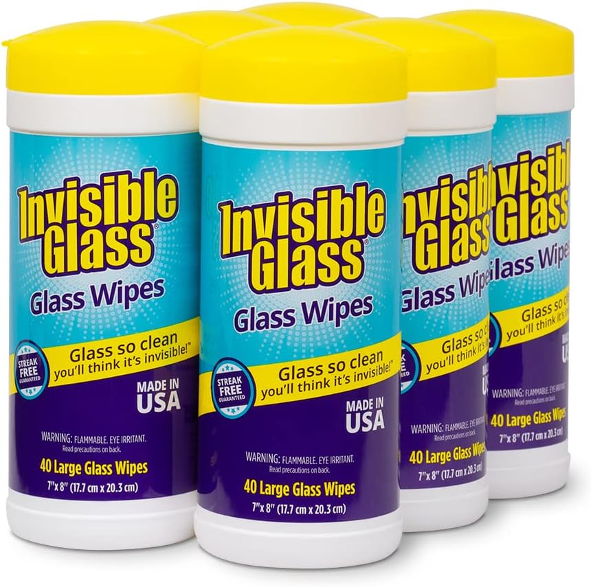 Amazon.com: Invisible Glass 90160-6PK 40-Count Lint-Free Glass Cleaning ...