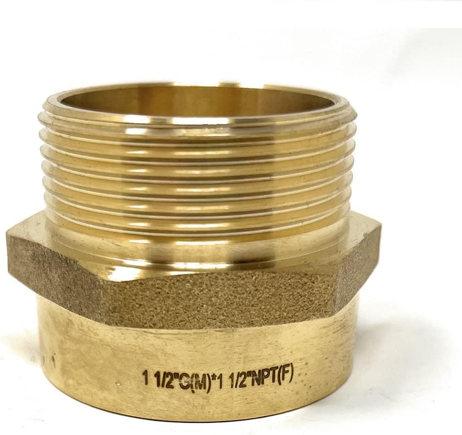 Amazon.com: Cascada 1 1/2" G Thread (British BSPP) Male to 1 1/2" NPT Thread Female Pipe Fitting ...