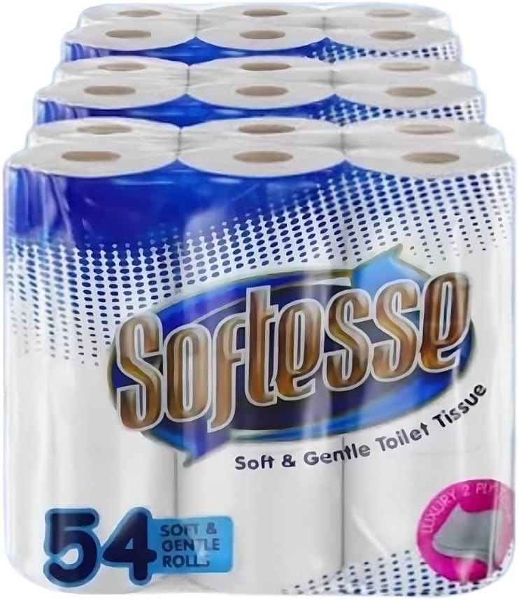 144 Rolls x Toilet Tissue Bulk Large Pack Quality White 2 ply Embossed ...