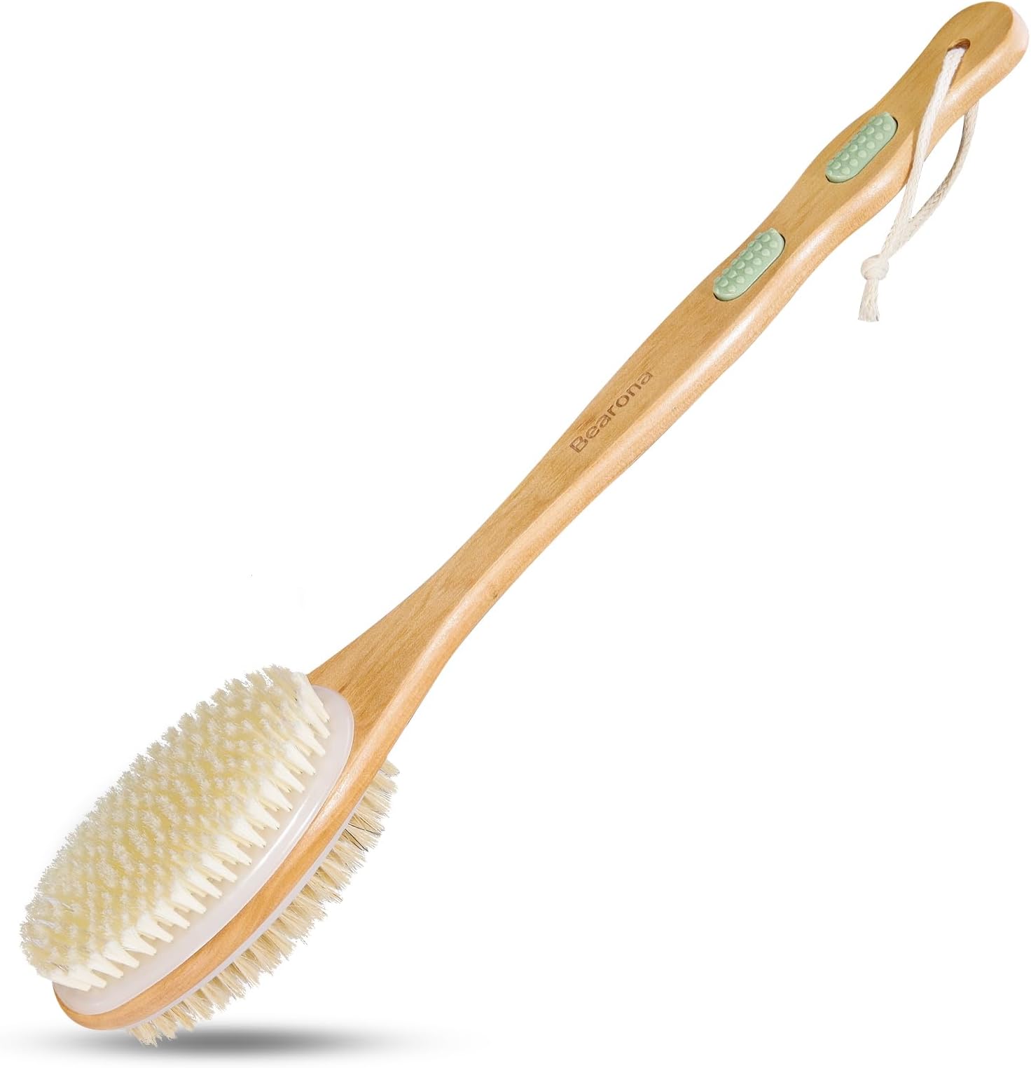Amazon.com : Bearona Body Scrubber with Soft and Stiff Natural Bristles ...