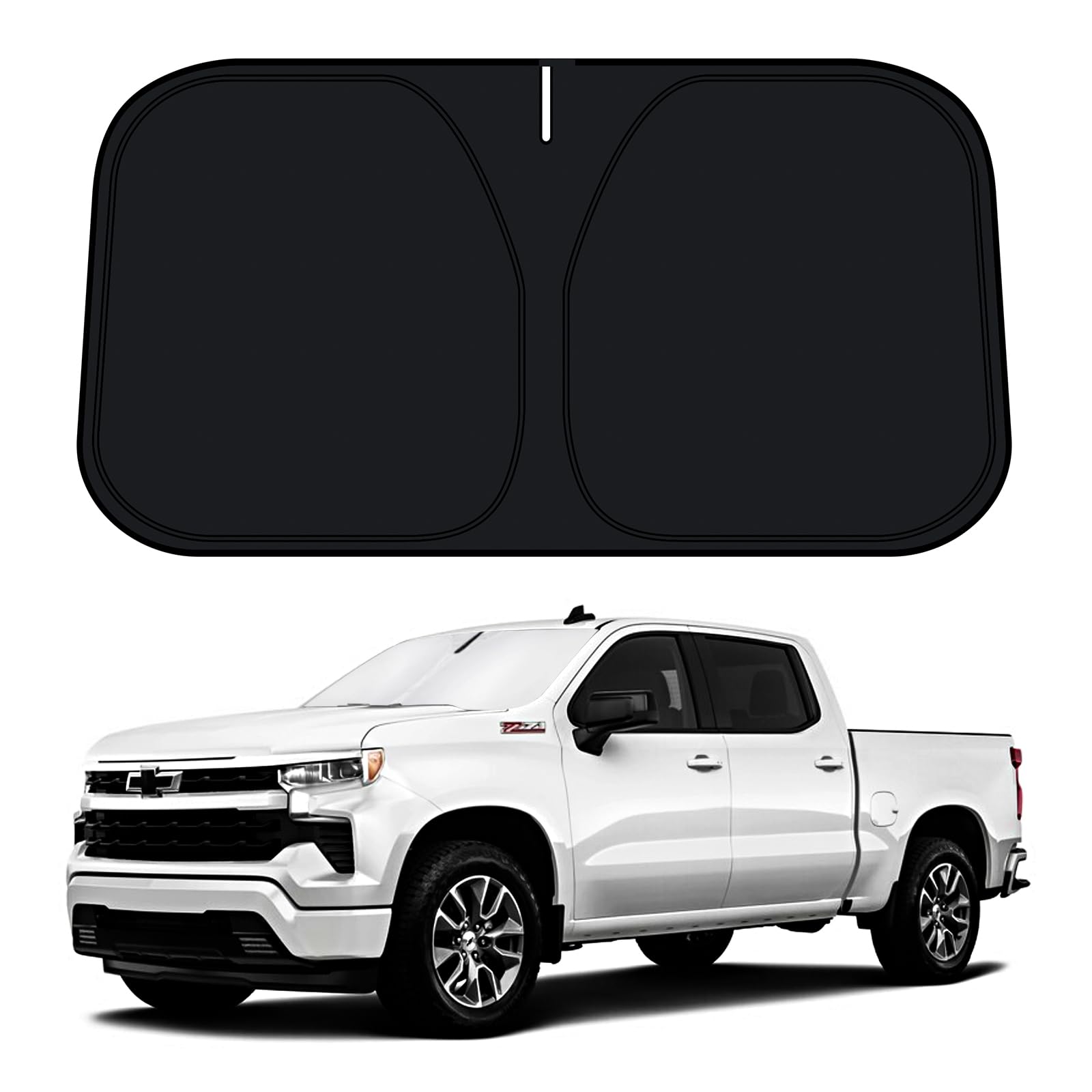 Amazon.com: D-Lumina Windshield Sun Shade for 2019-2023 Chevy Silverado ...