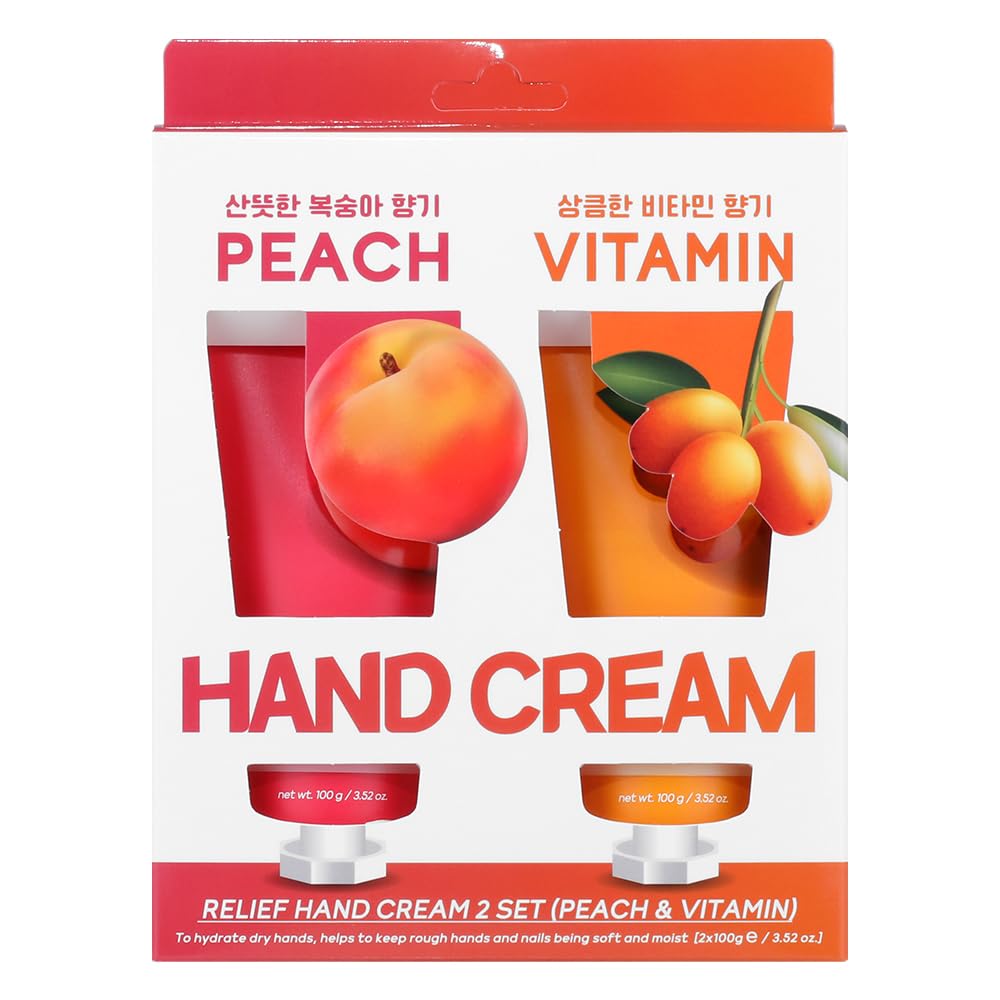 Amazon.com : tenzero Relief Hand Cream (2Set(Peach, Vitamin)) : Beauty & Personal Care