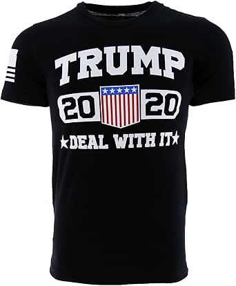 Amazon.com: ACal by Adam Calhoun Trump 2020 Men's T-Shirt, Color Black ...