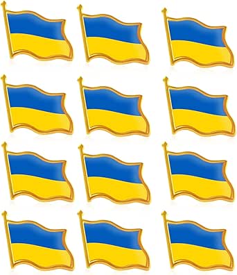 Amazon.com: 12Pack-Ukraine Flag Pin New -Enamel Ukrainian National ...