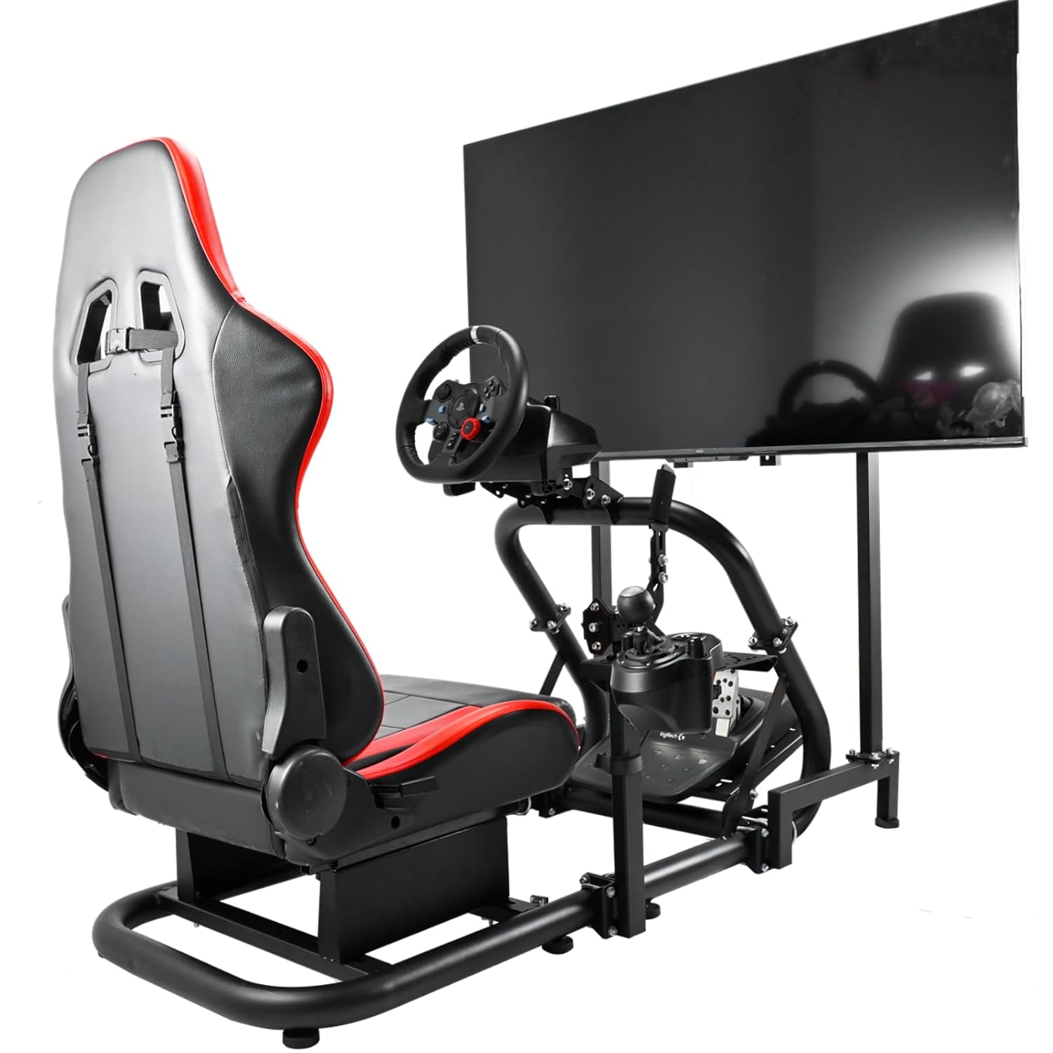 Amazon.com: Dardoo Racing Simulator Cockpit with Monitor Stand & Seat ...