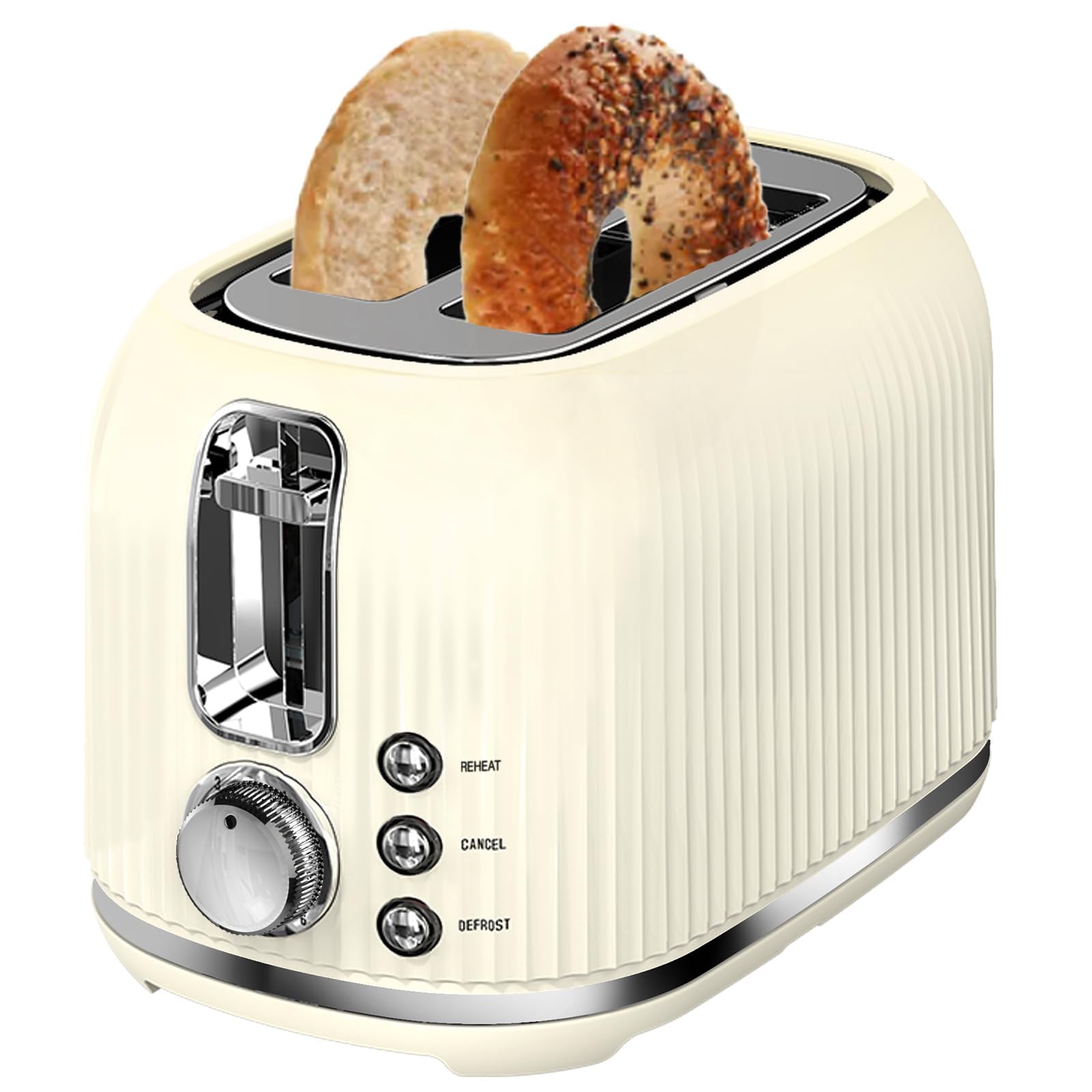 2-Slice Toaster with Extra Wide 1.5" Slots, 6 Browning Levels ...