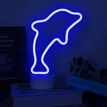 Dolphins Neon Lights LED Neon Lights for Bedroom Decor USB/Battery ...