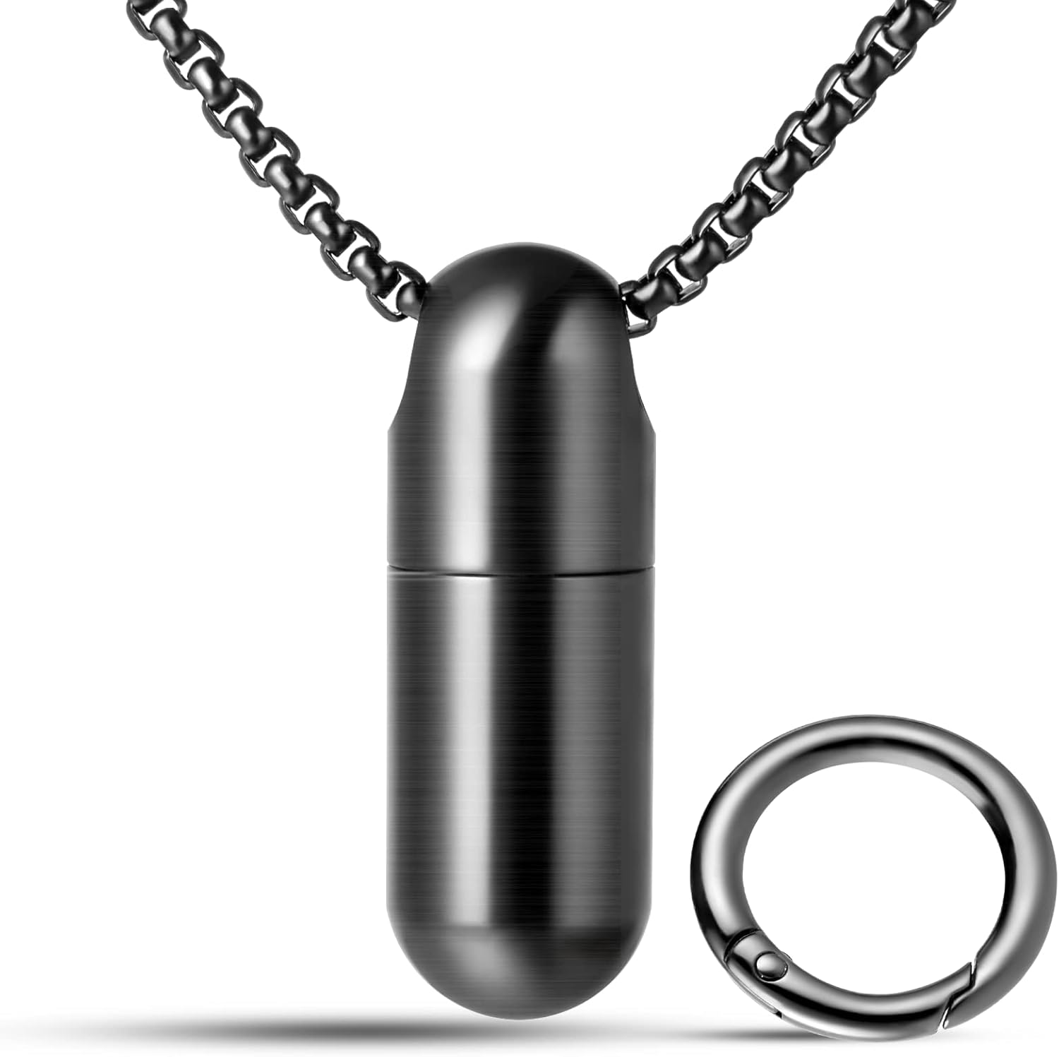 Amazon.com: TISUR Keychain Pill Holder, Titanium Pill Case Small Pill ...