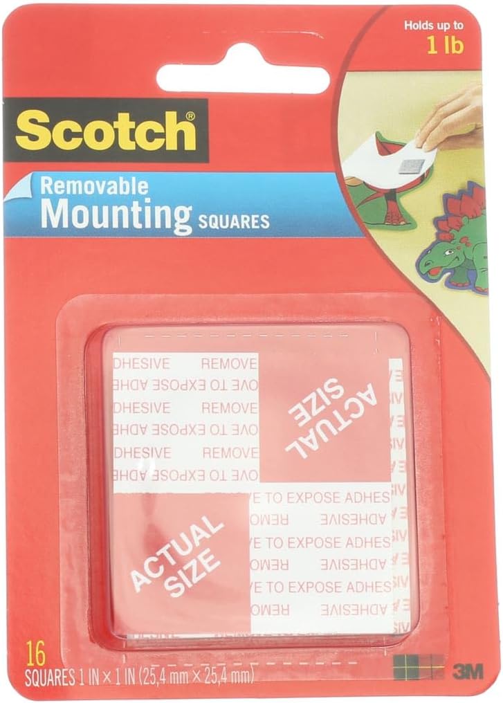 Amazon.com: 3M 108 Scotch Removable Mounting Squares : Office Products