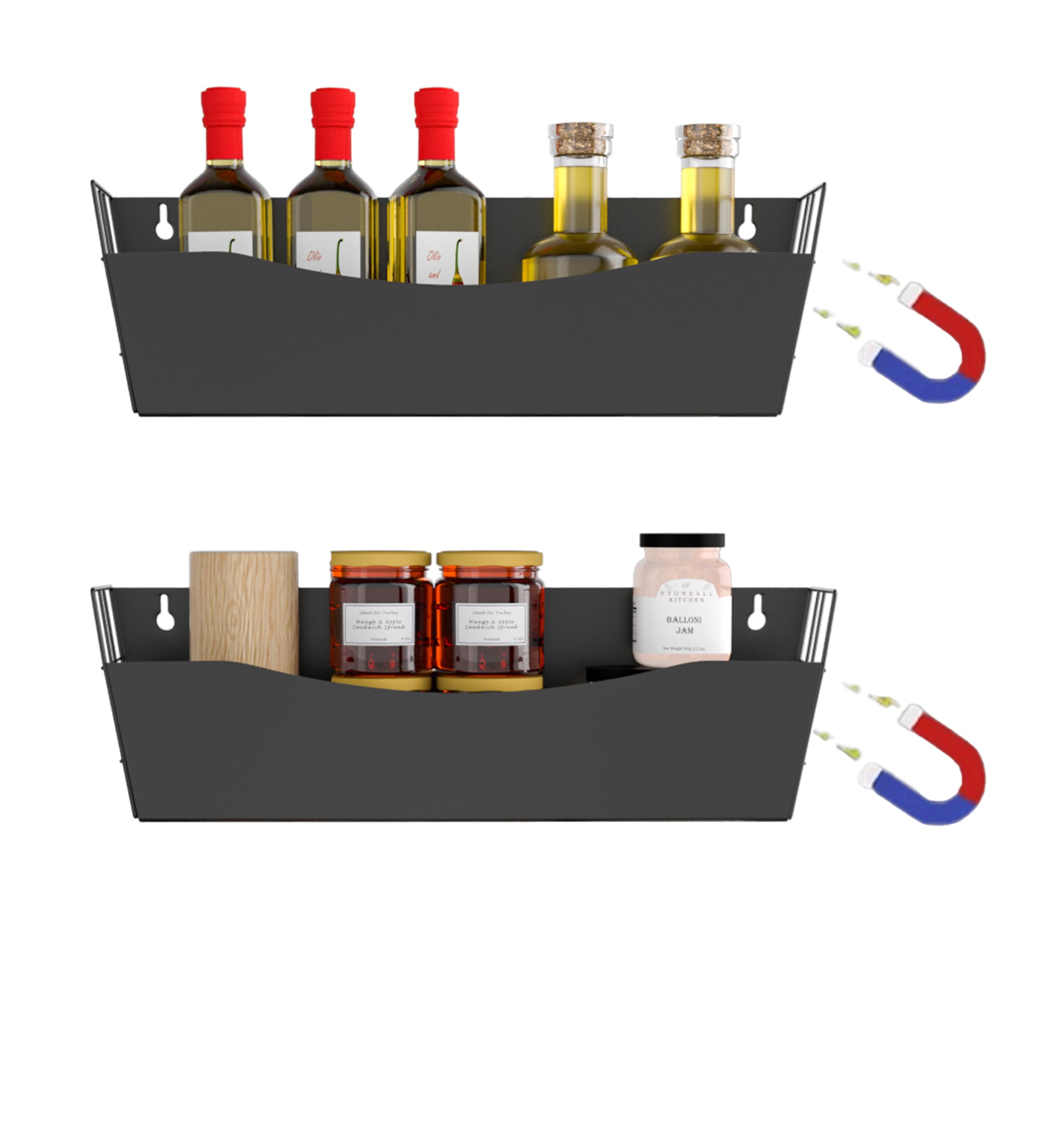 Amazon.com - Magnetic Kitchen Organizer for Refrigerator Spice Rack ...