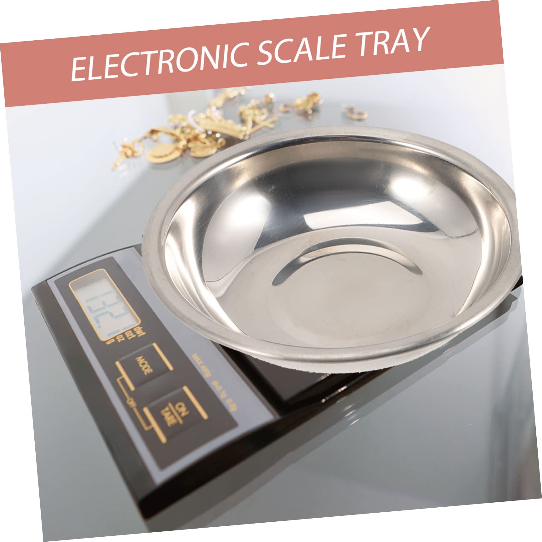 Gemstone Scale Dishes TEHAUX 12-Pack Stainless Steel Jewelry Scale Pans ...