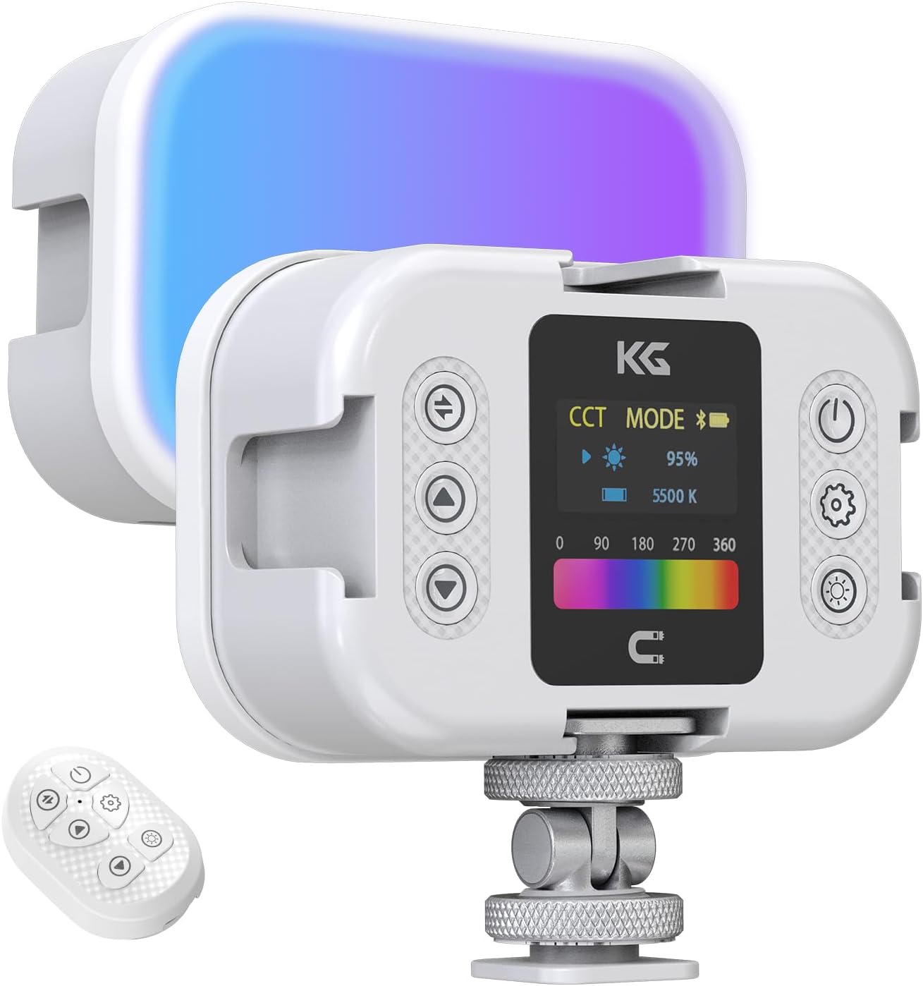 Amazon.com : KraftGeek RGB Video Light, Rechargeable LED On-Camera ...