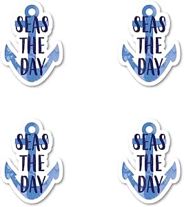 Amazon.com: Seas The Day Sticker Inspirational Quotes Stickers (4 Pack ...