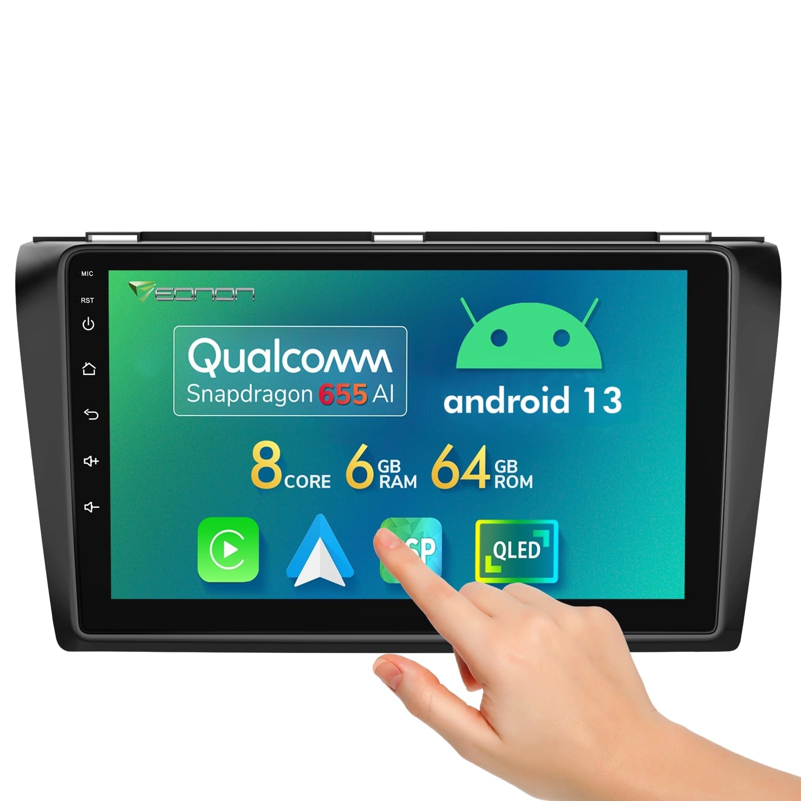 Eonon 9'' Android 13 Wireless Apple CarPlay & Android Auto Car Stereo ...