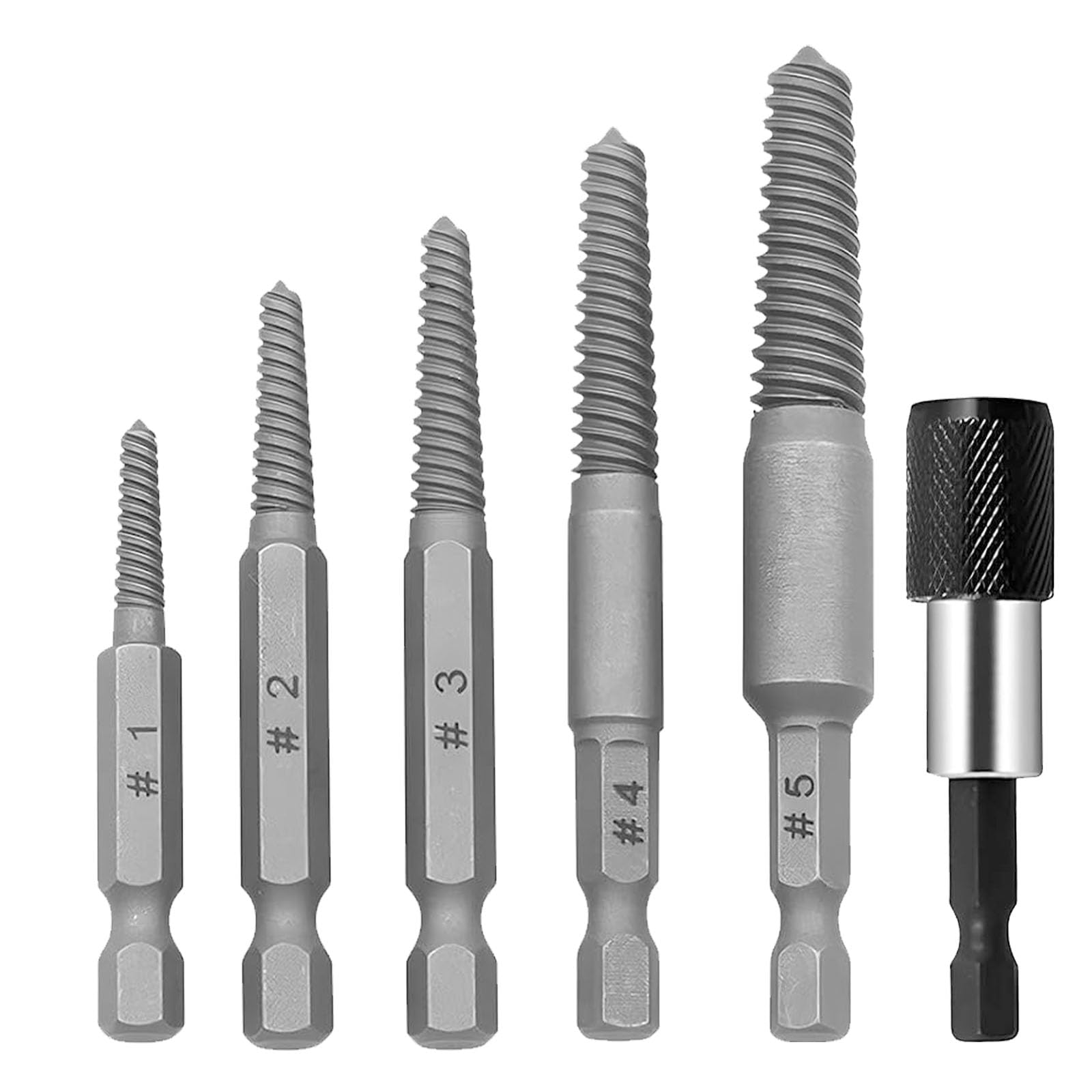 Screw Extractor Set,5 PCS Bolt Extractor Set,Screw Remover and ...