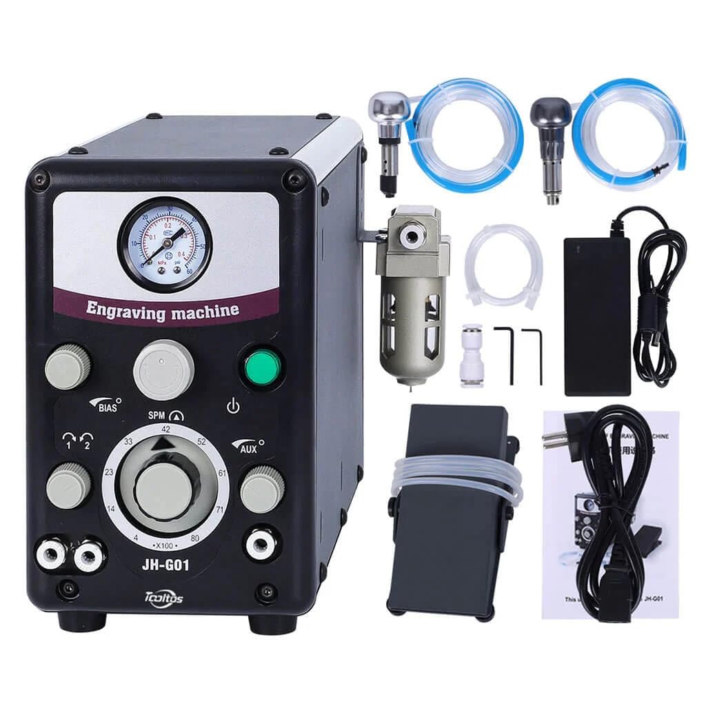 Amazon.com: Dual-head Pneumatic Jewelry Engraver, 110V 60Hz Stone Wood ...