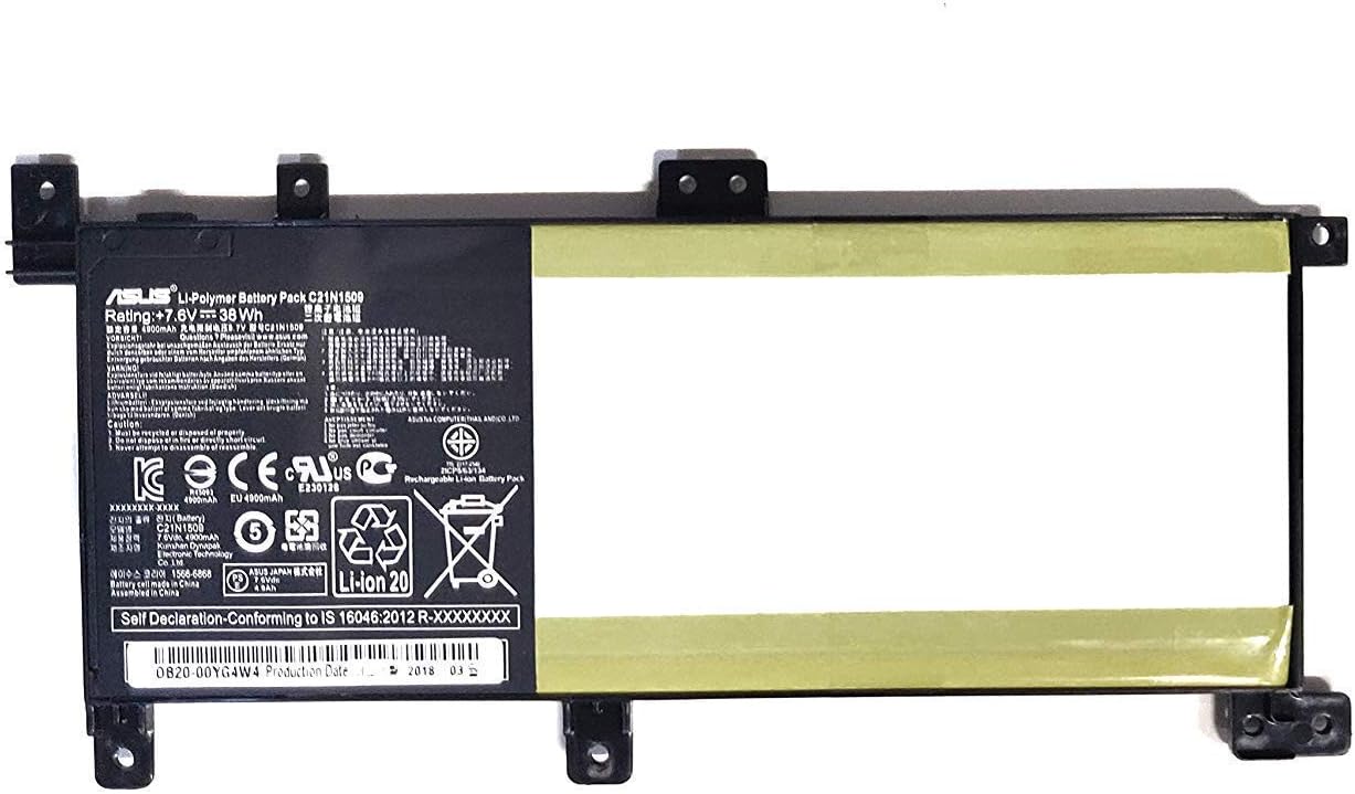 TravisLappy Replacement Laptop Battery for C21N1509 Asus Notebook X ...
