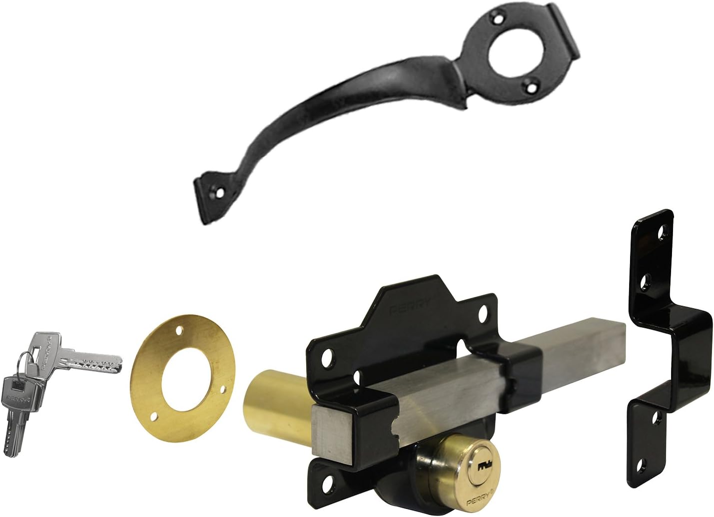 50mm Long Throw Gate Lock Double Locking 5 Key Stainless Steel With ...