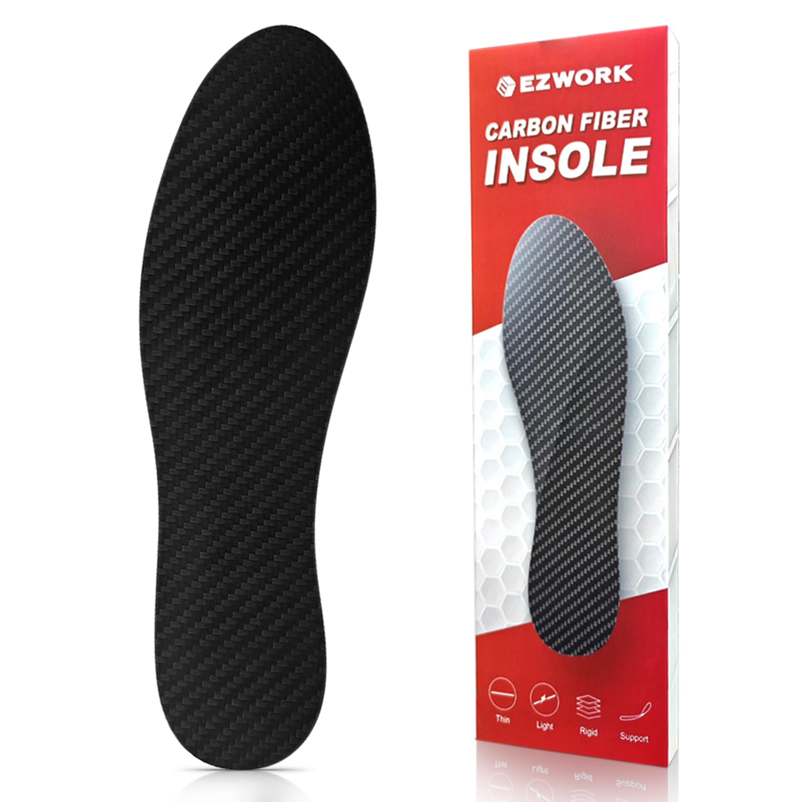 Amazon.com: Carbon Fiber Insoles, Carbon Fiber Foot Plate 1 PC Rigid ...